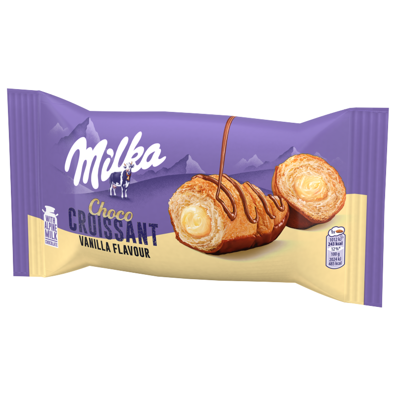 MILKA Choco Croissant Rogalik z ciasta francuskiego z nadzieniem o ...