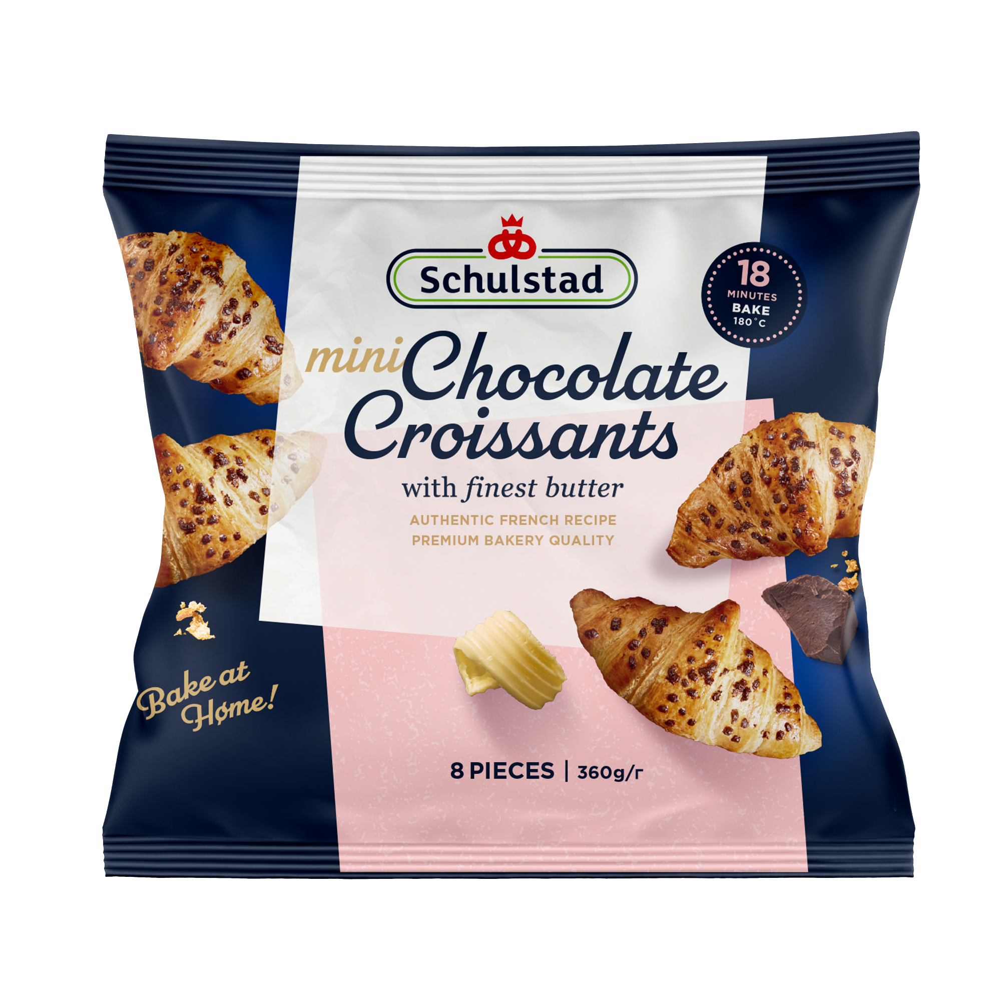 SCHULSTAD Mini croissanty z kremem orzechowym mrożone 8 szt. 360 g ...