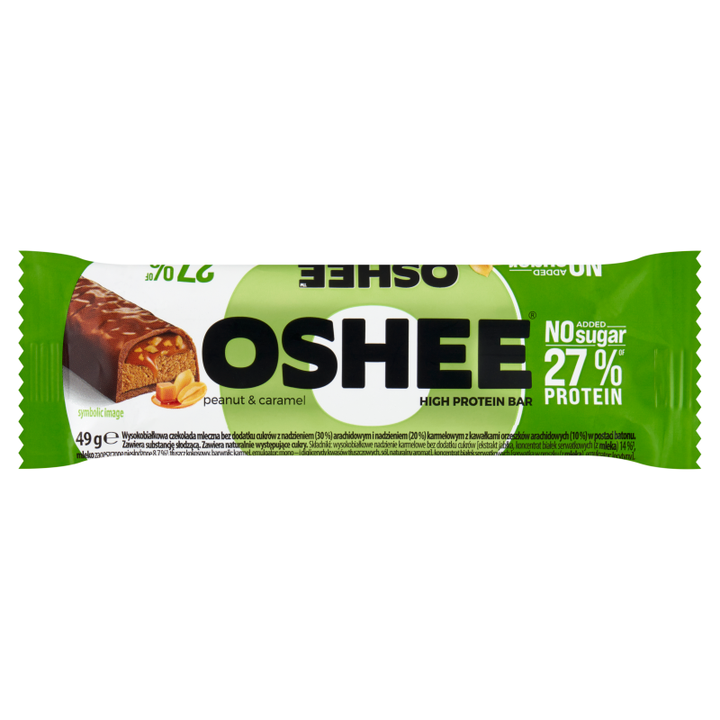 OSHEE Baton proteinowy o smaku orzechowo-karmelowym 49 g - Frisco.pl