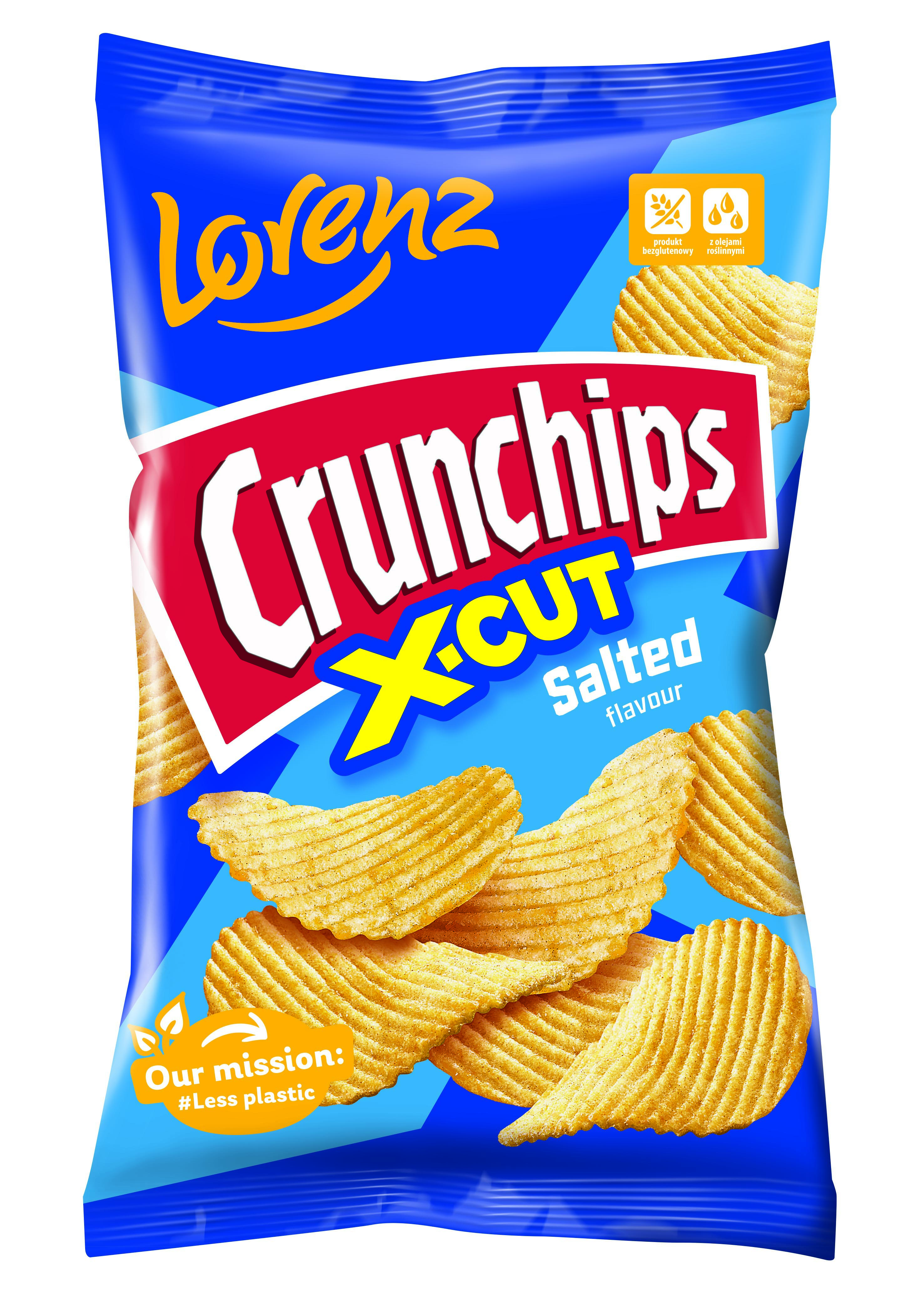 CRUNCHIPS X-Cut Chipsy solone 130 g - Frisco.pl