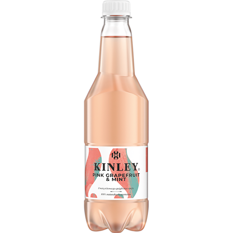 KINLEY Napój gazowany o smaku Pink Grapefruit & Mint 500 ml - Frisco.pl