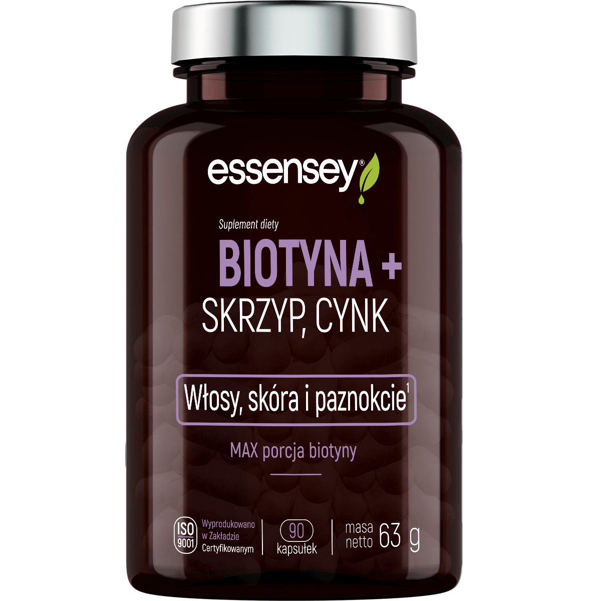ESSENSEY Biotyna+skrzyp+cynk (90 kaps.) - suplement diety 63 g - Frisco.pl