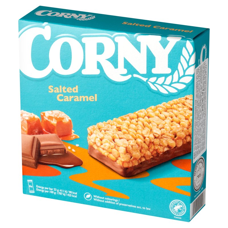 CORNY Baton zbożowy z czekoladą mleczną i słonym karmelem 6x23g 138 g ...