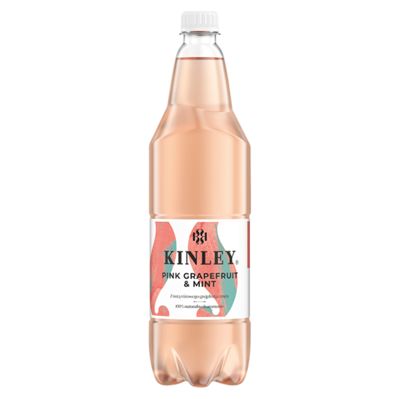 KINLEY Napój gazowany o smaku Pink Grapefruit & Mint 1 l - Frisco.pl