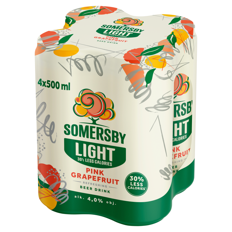 SOMERSBY PINK GRAPEFRUIT Napój piwny o smaku grapefruit 4x500ml (puszka ...