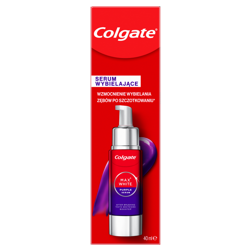COLGATE MAX WHITE PURPLE Serum do zębów wzmacniające wybielanie 40 ml ...