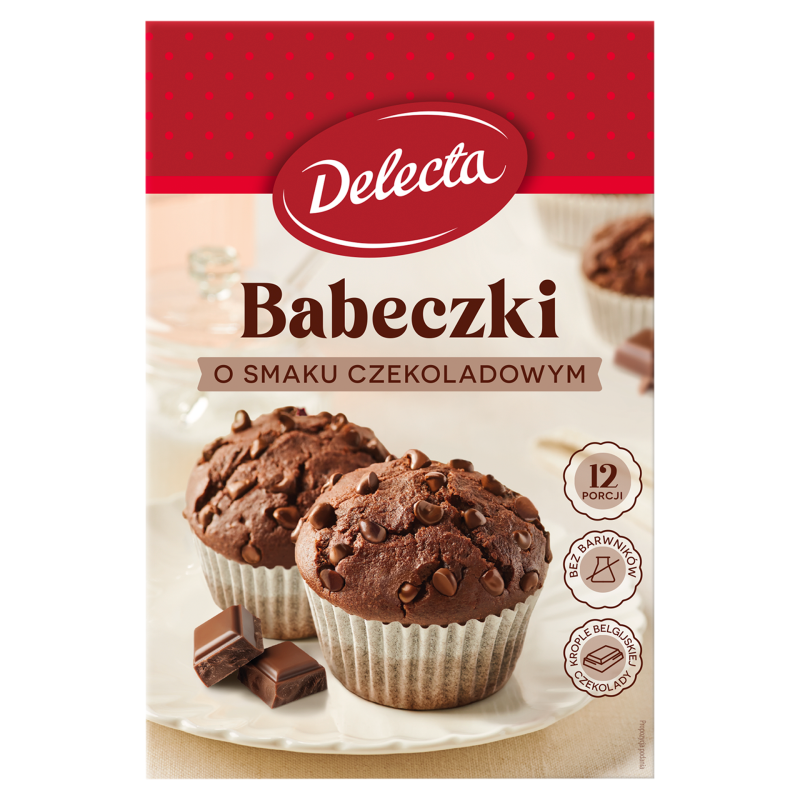 Delecta Babeczki Czekoladowe do Pieczenia 12 Szt. 280g - Frisco.pl