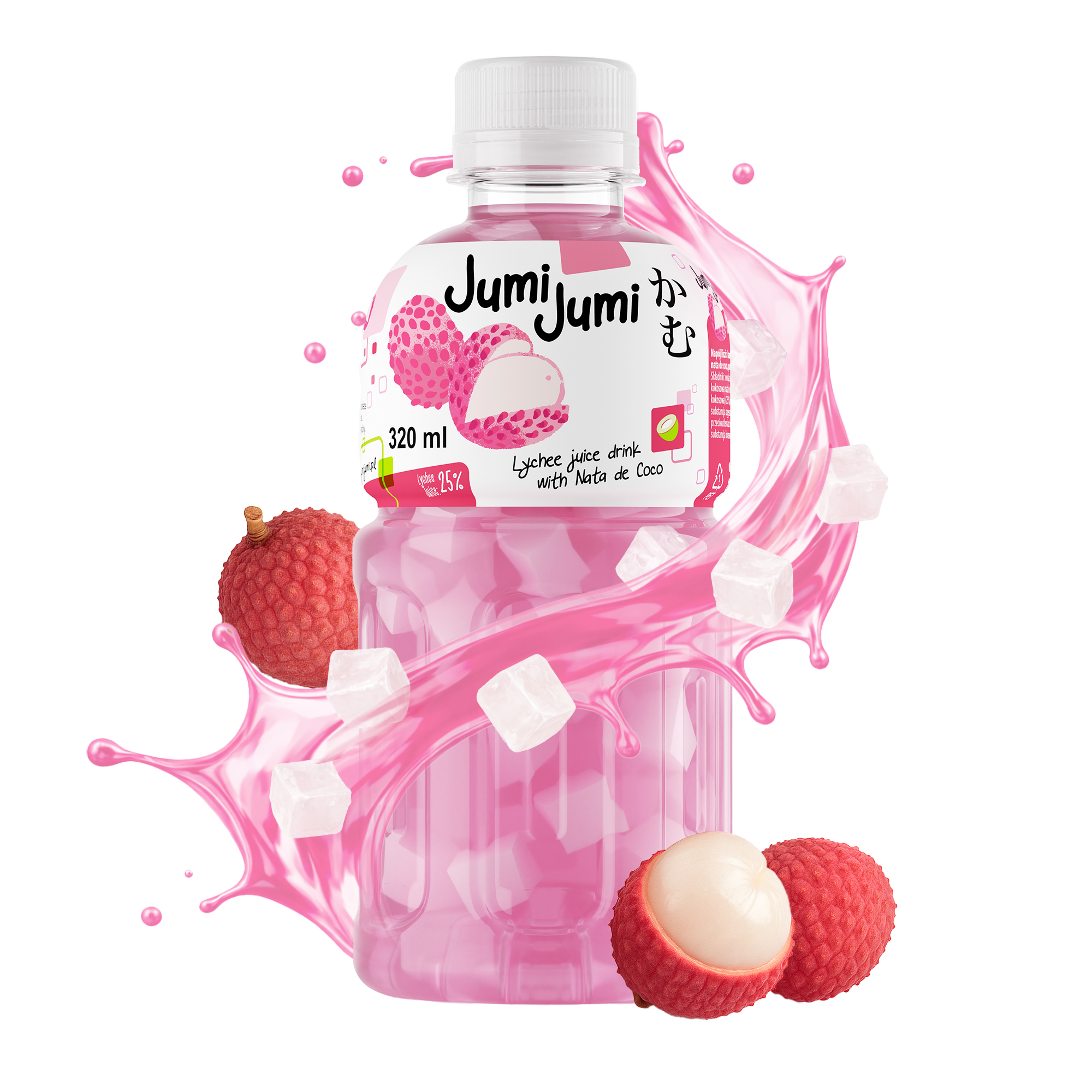 Jumi Jumi Napój o smaku liczi z kawałkami kokosa 320 ml - Frisco.pl
