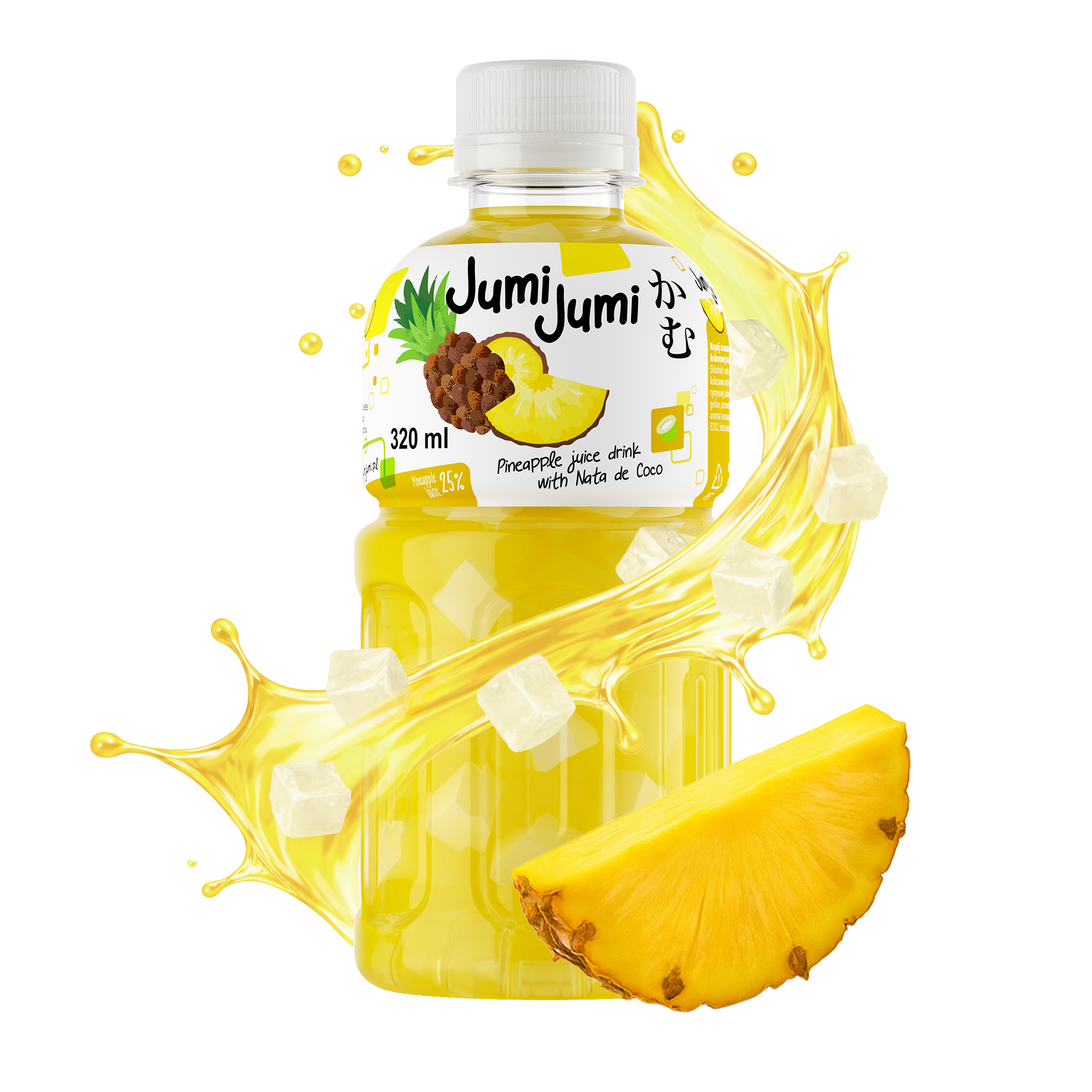 Jumi Jumi Napój o smaku ananasa z kawałkami kokosa 320 ml - Frisco.pl