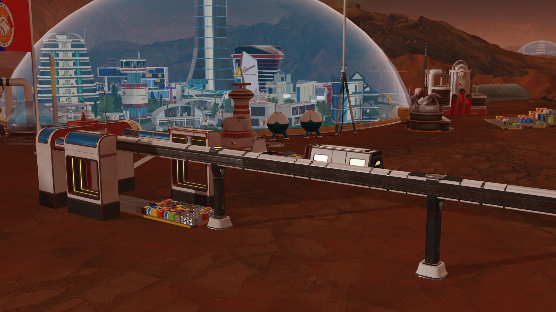 Surviving Mars Martian Express, Future Contemporary Cosmetic Pack, and Revelation Radio — Woovit