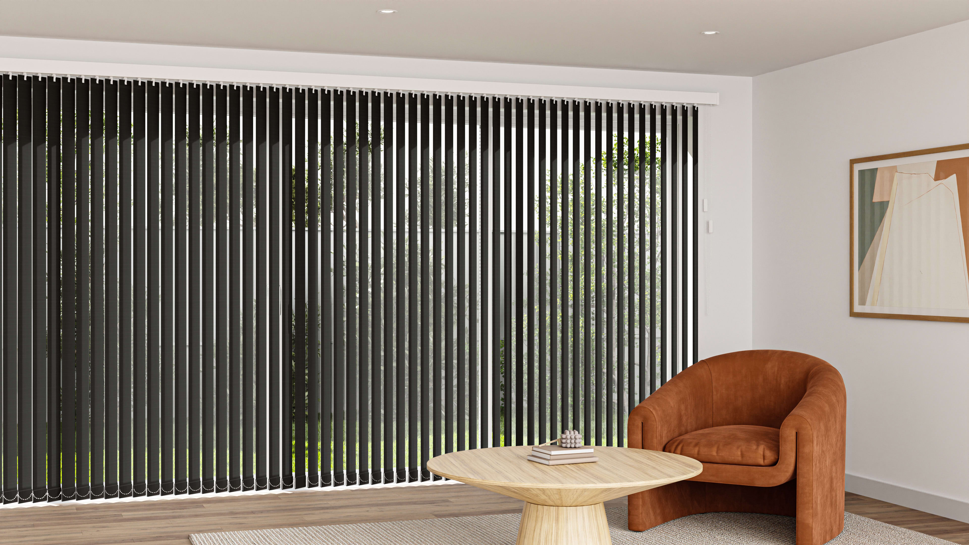 Focus 127mm Blockout Vertical Blind in Carbon