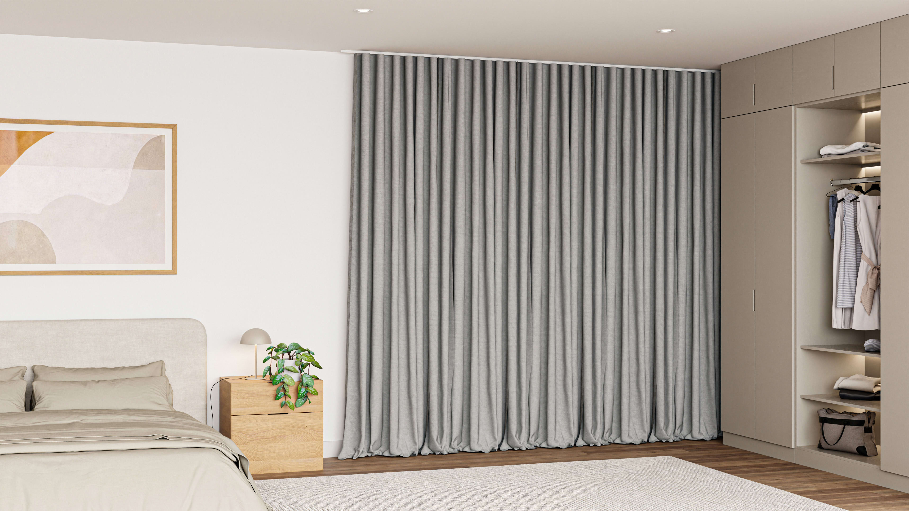 Simplicity Blockout Curtain in Pewter