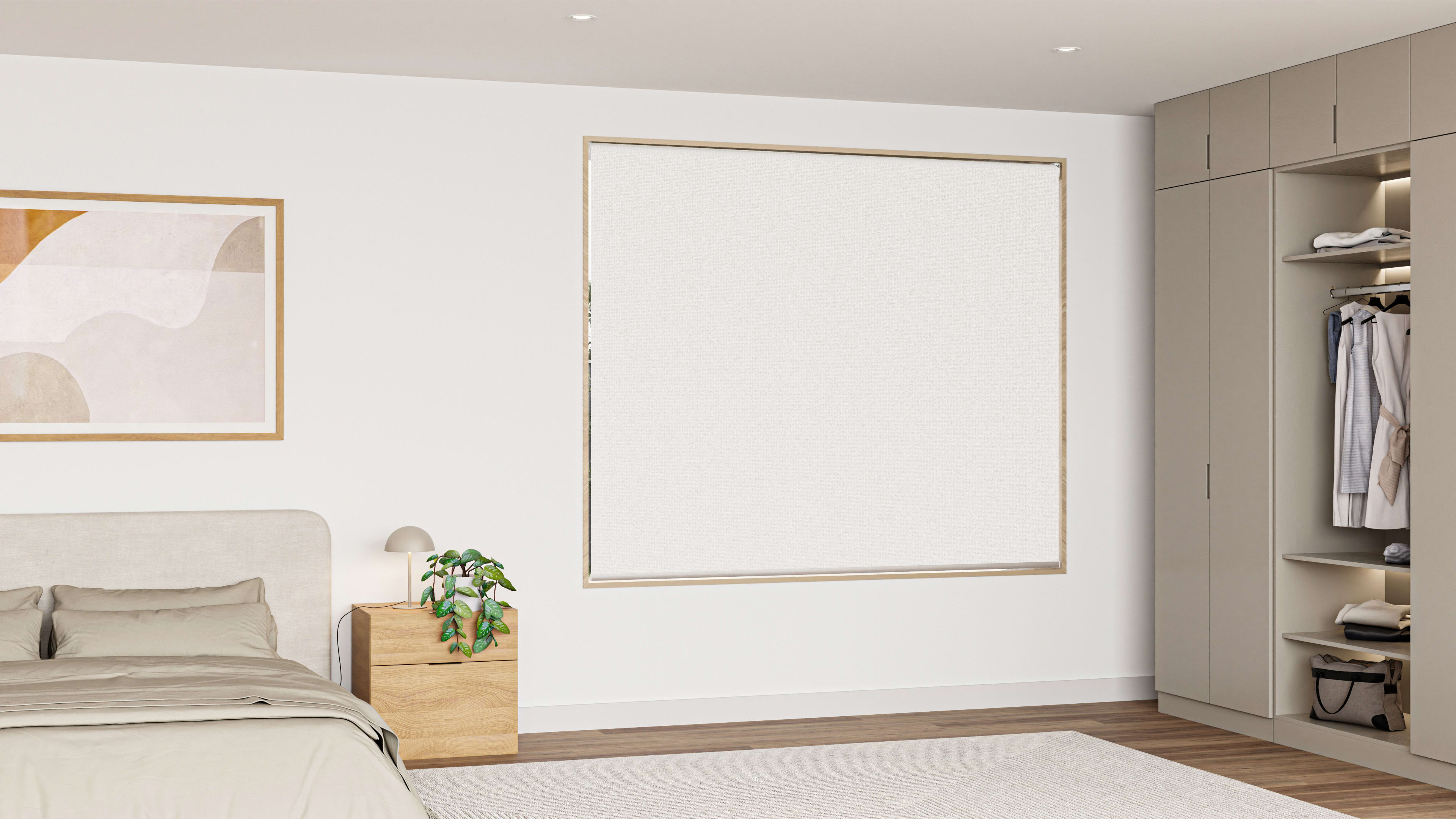 Metro BO Blockout Roller Blind in Dove White BO