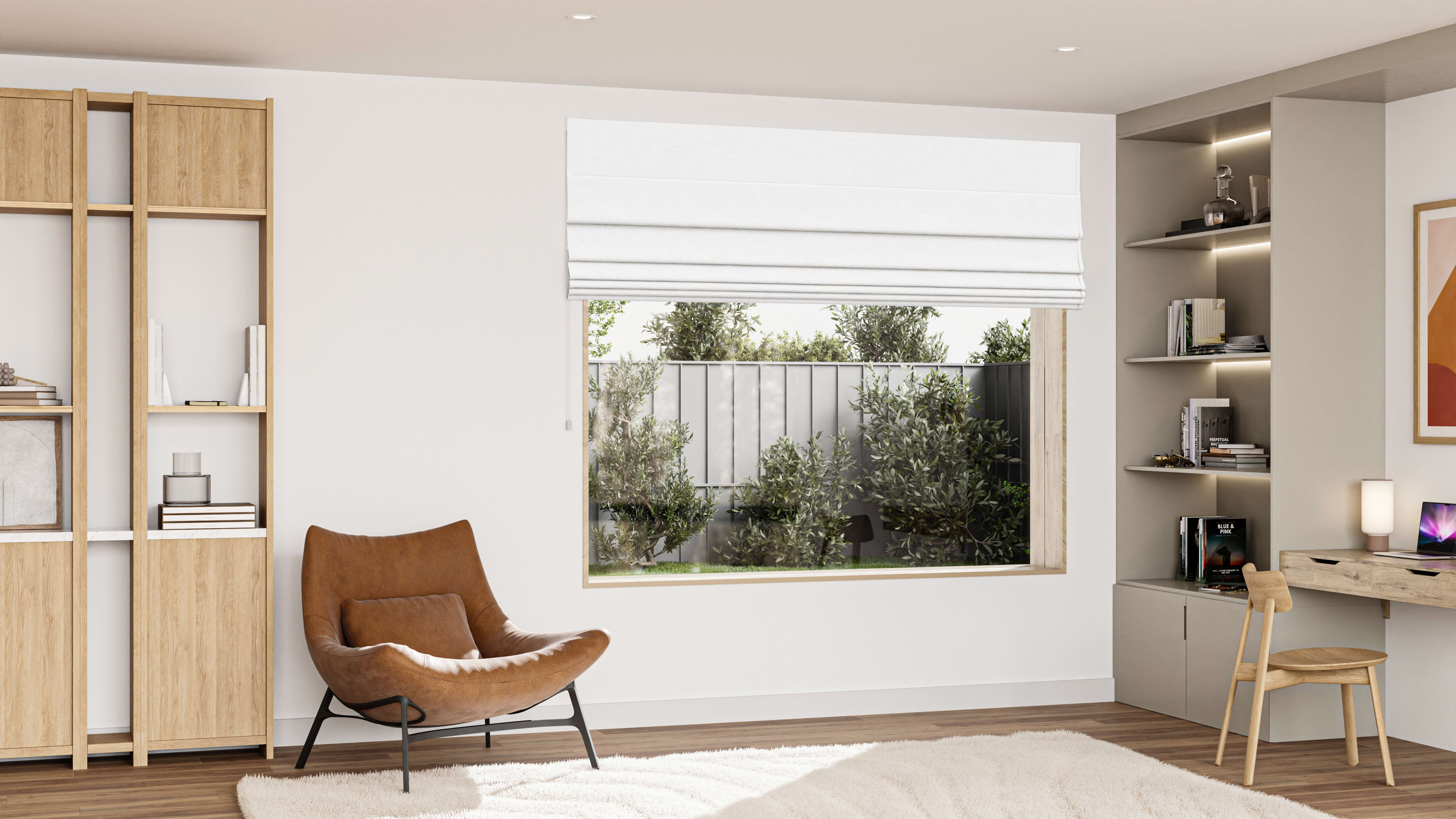 Jersey BO Blockout Roman Blind in Opal BO