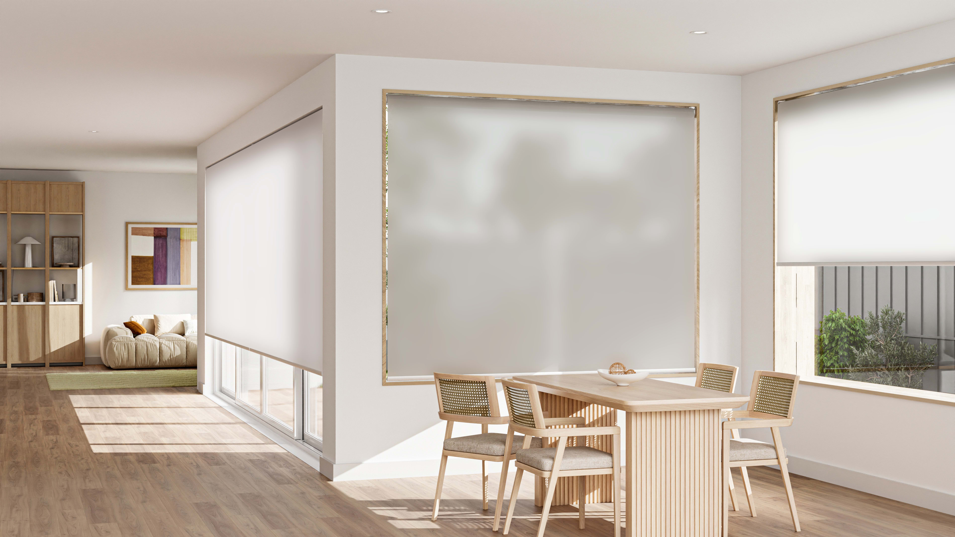 Balmoral LF Light Filtering Roller Blind in Chrome LF