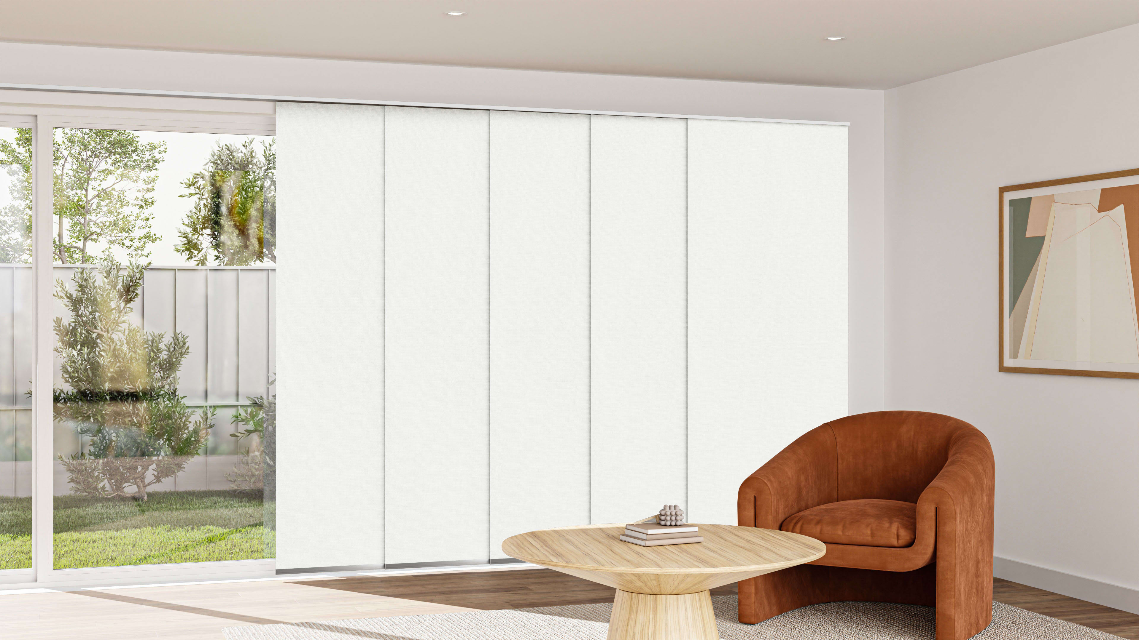 Kew Blockout Panel Glide Blind in Natural