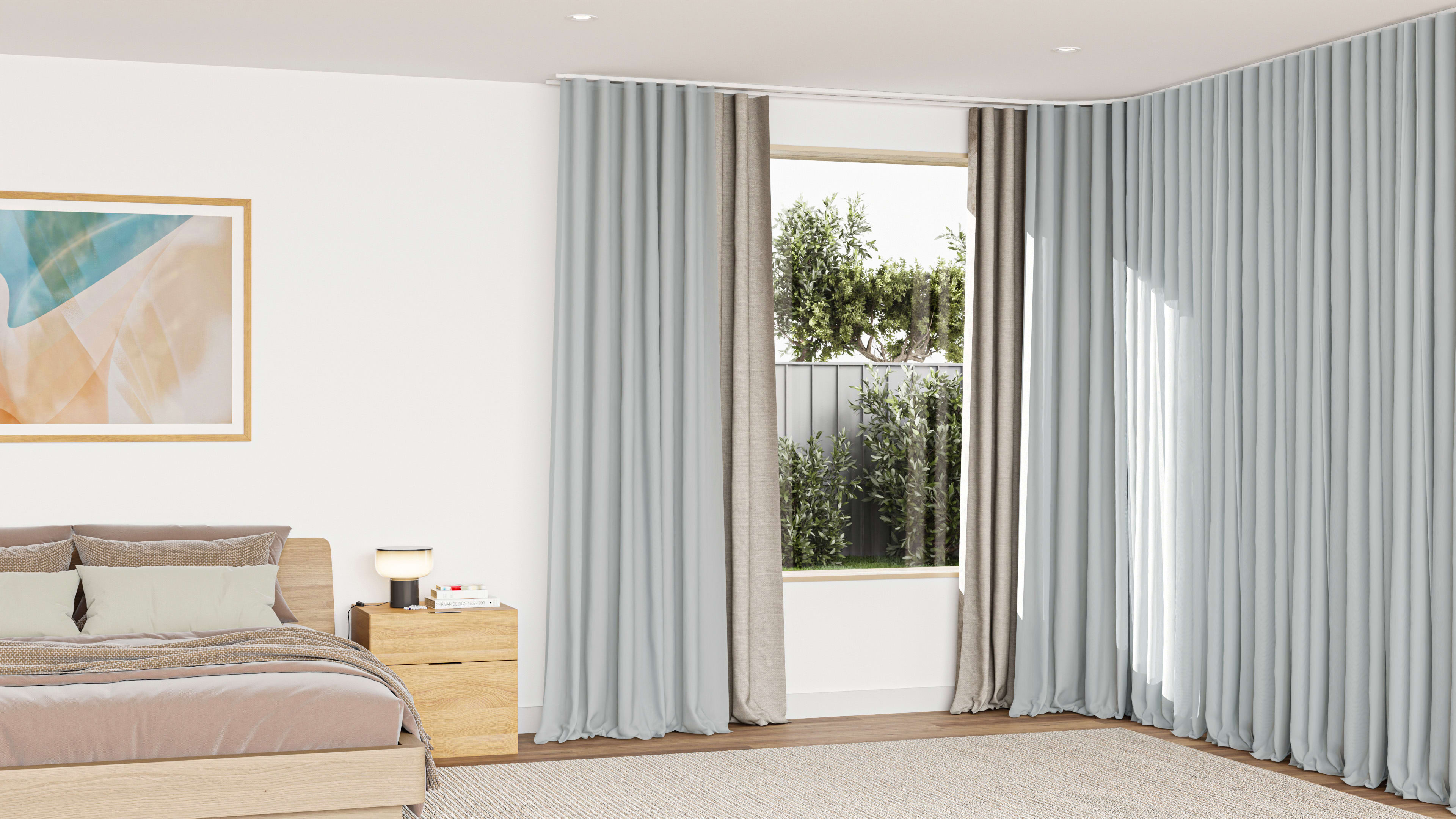 Audiance Sheer and Simplicity Blockout Double Curtain in Dove