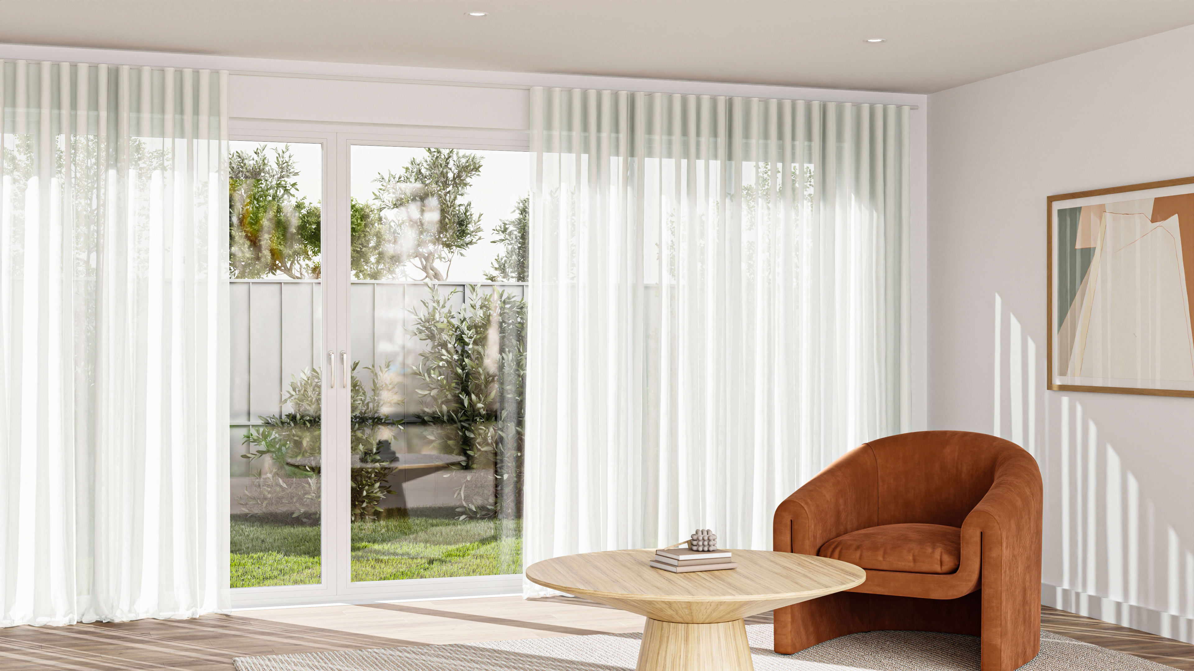 Audiance Sheer Curtain in Limestone