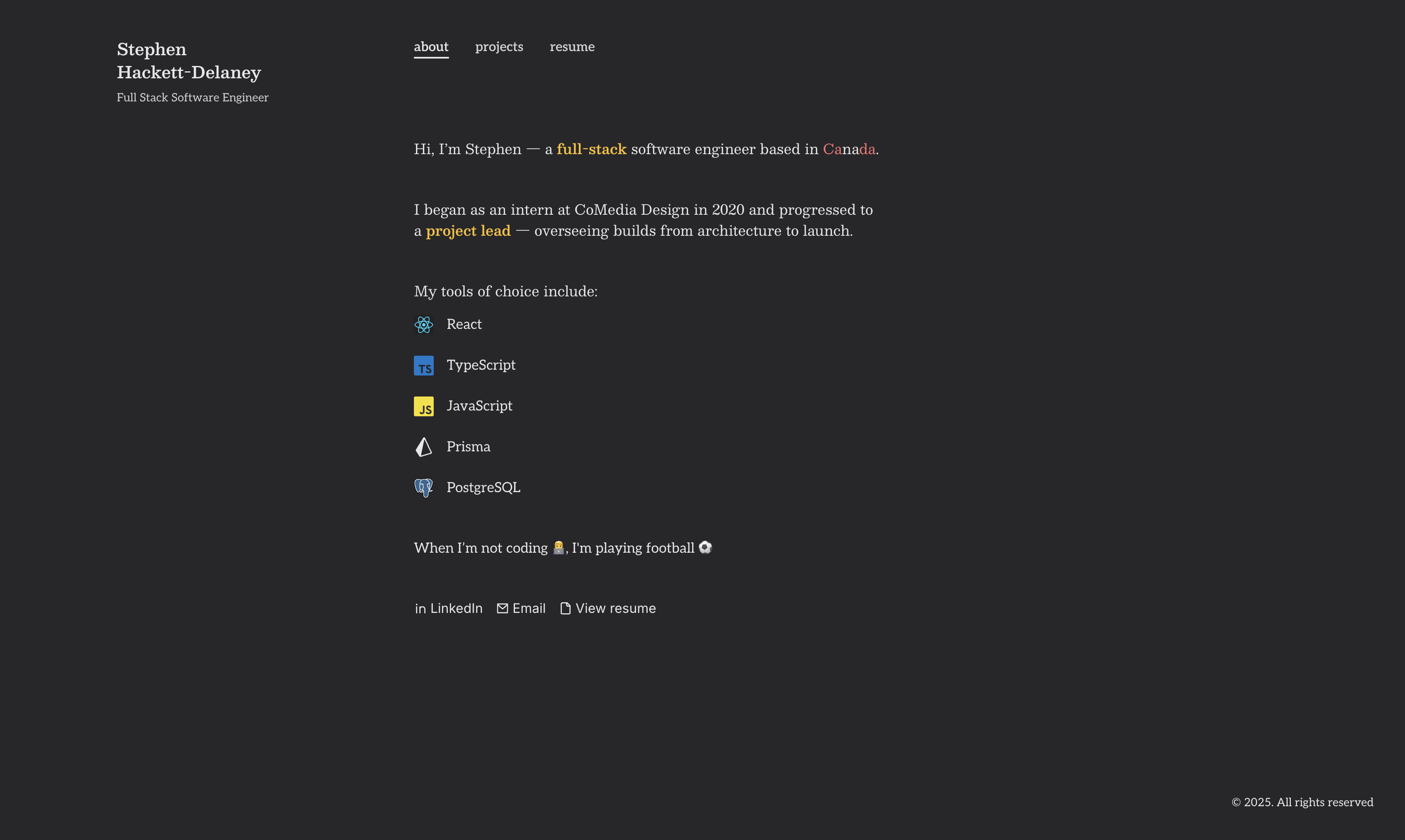 About | Stephen Hackett-Delaney