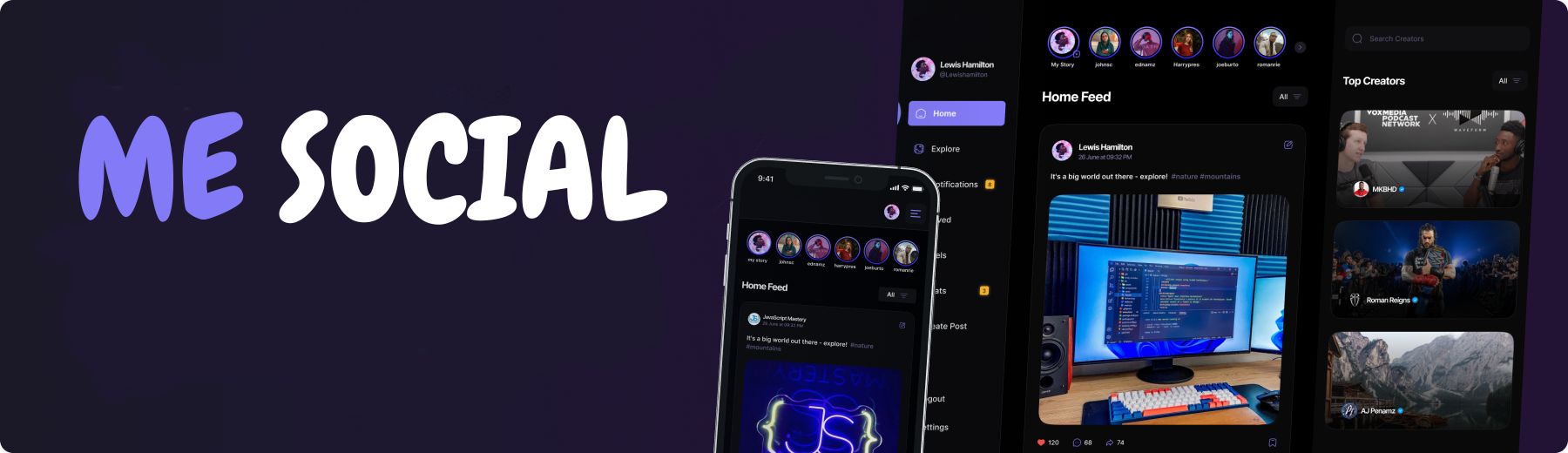 GitHub - Victor-Evogor/mesocial: An open-source social media application built with React ...
