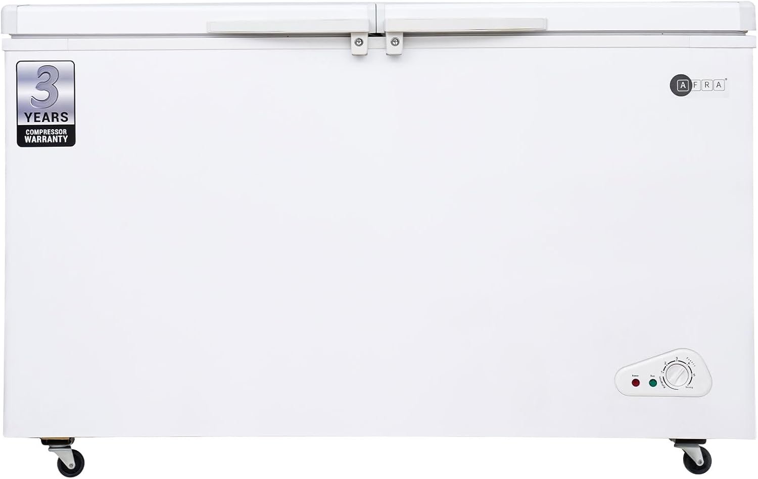 AFRA Chest Freezer, 450L, Direct Cooling System, Manual Defrost, White ...