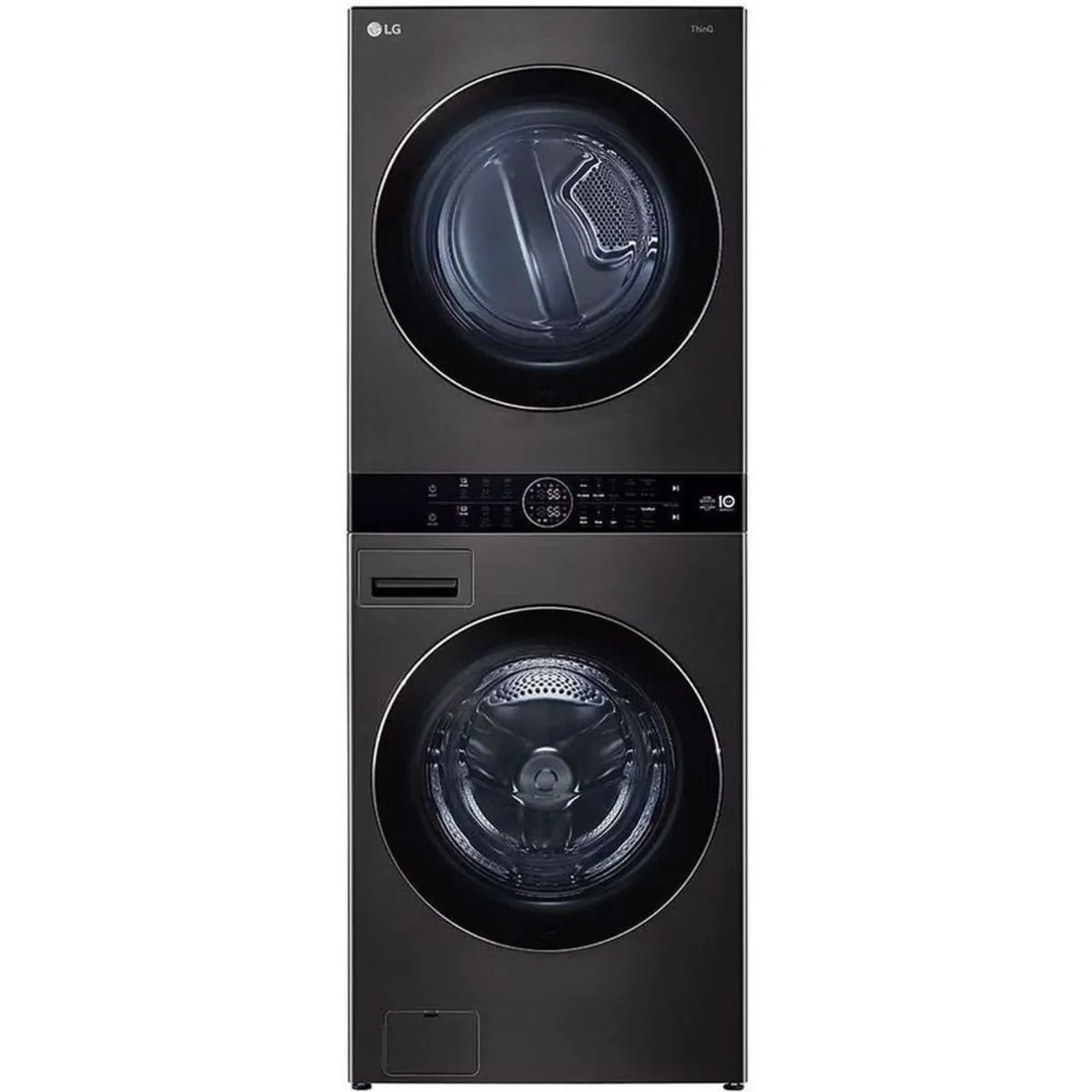 LG WashTower Stackable Front Loading Washing Machine Black Steel 19kg ...