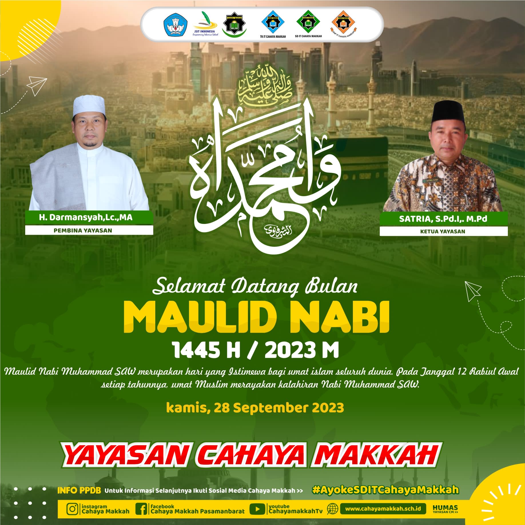 SELAMAT DATANG BULAN MAULID NABI 1445H/2023M - Cahaya Makkah