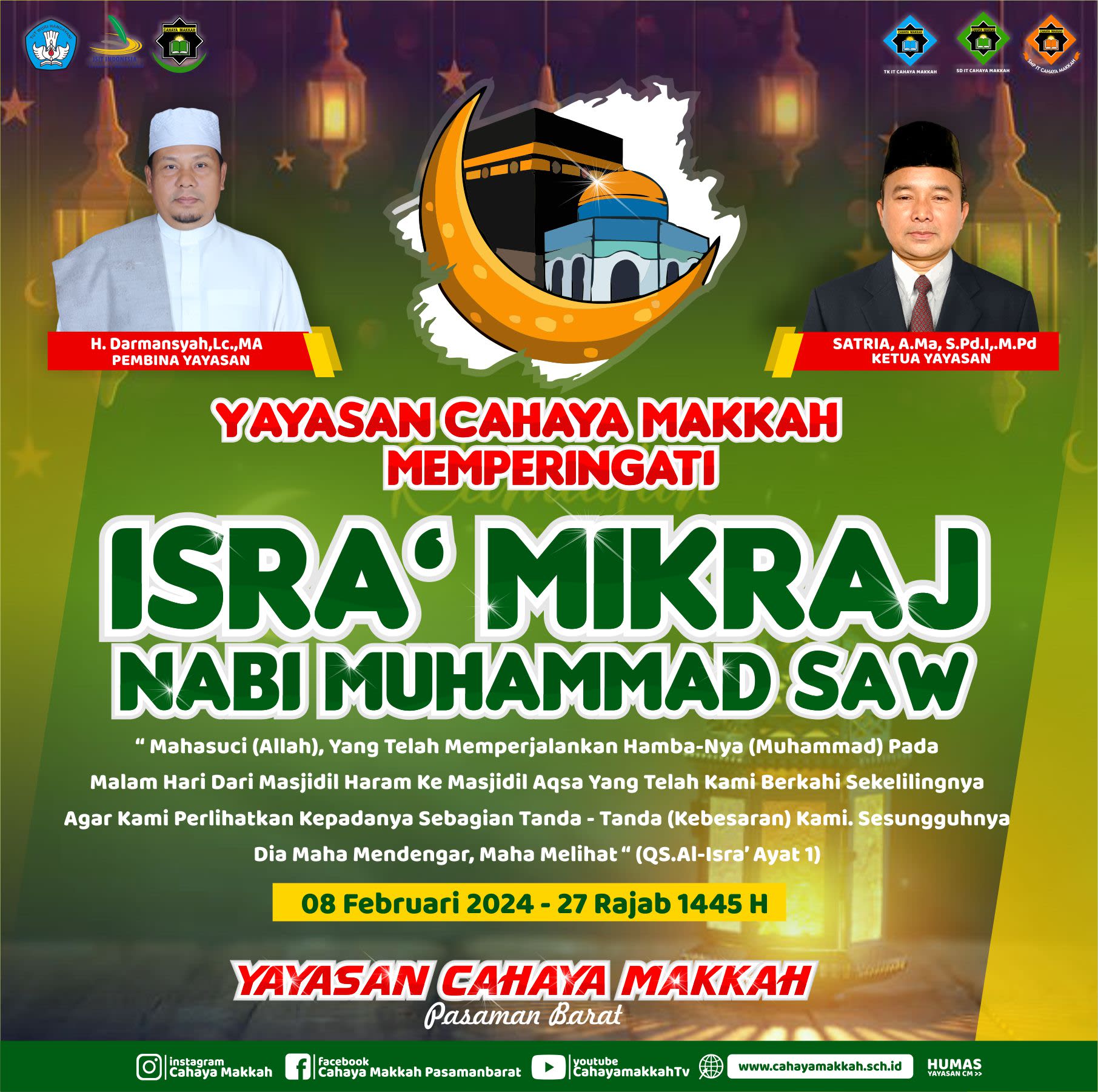 ISRA' MI'RAJ NABI MUHAMMAD SAW - 27 RAJAB 1445H - Cahaya Makkah