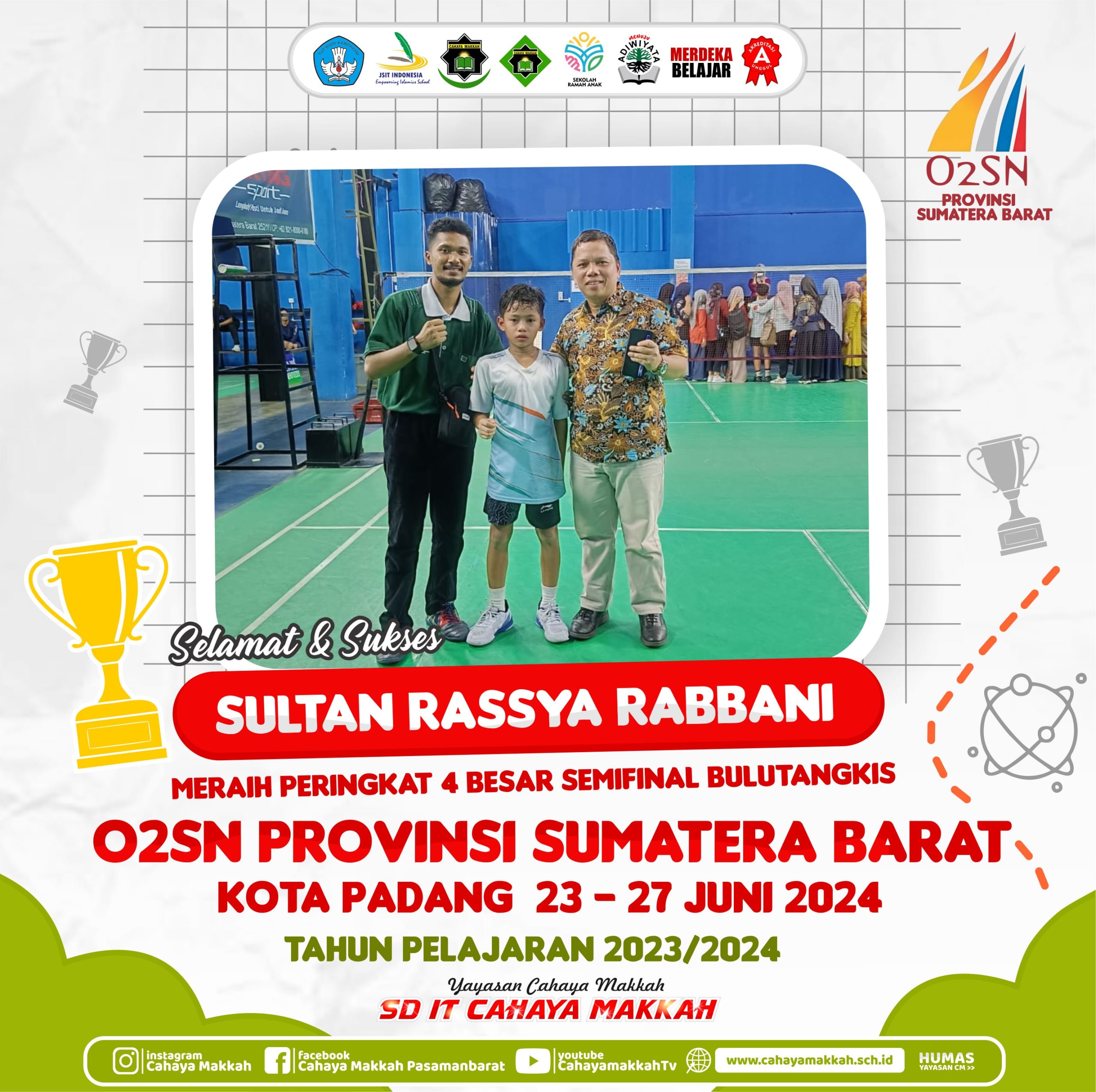JUARA 4 BULUTANGKIS O2SN TINGKAT SD PROVINSI SUMATERA BARAT 2024 ...