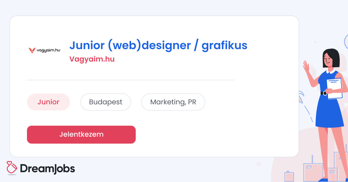 Junior (web)designer / grafikus @ Vagyaim.hu
