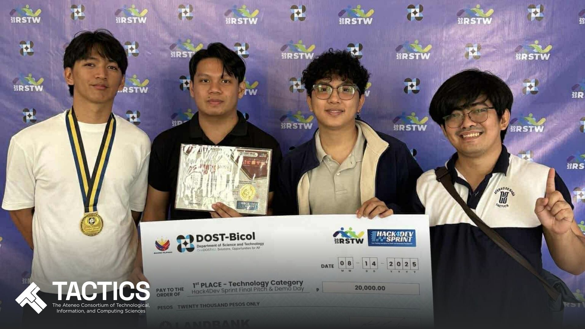 TACTICS | DCS alumni win first place at DOST-Bicol RSTW Hack4Dev Sprint