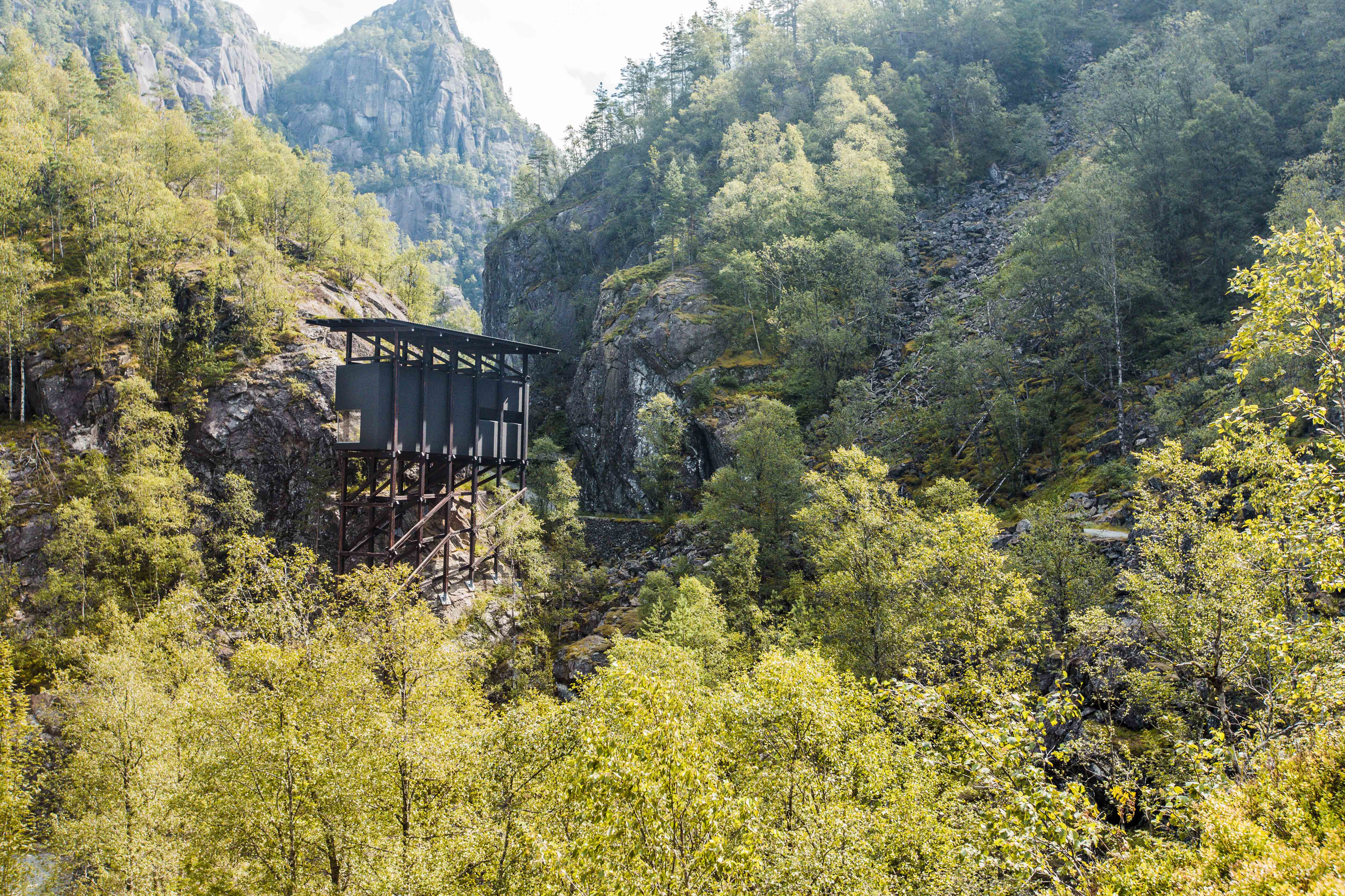 Mining gallery in Allmannajuvet in Sauda - Fjord Norway