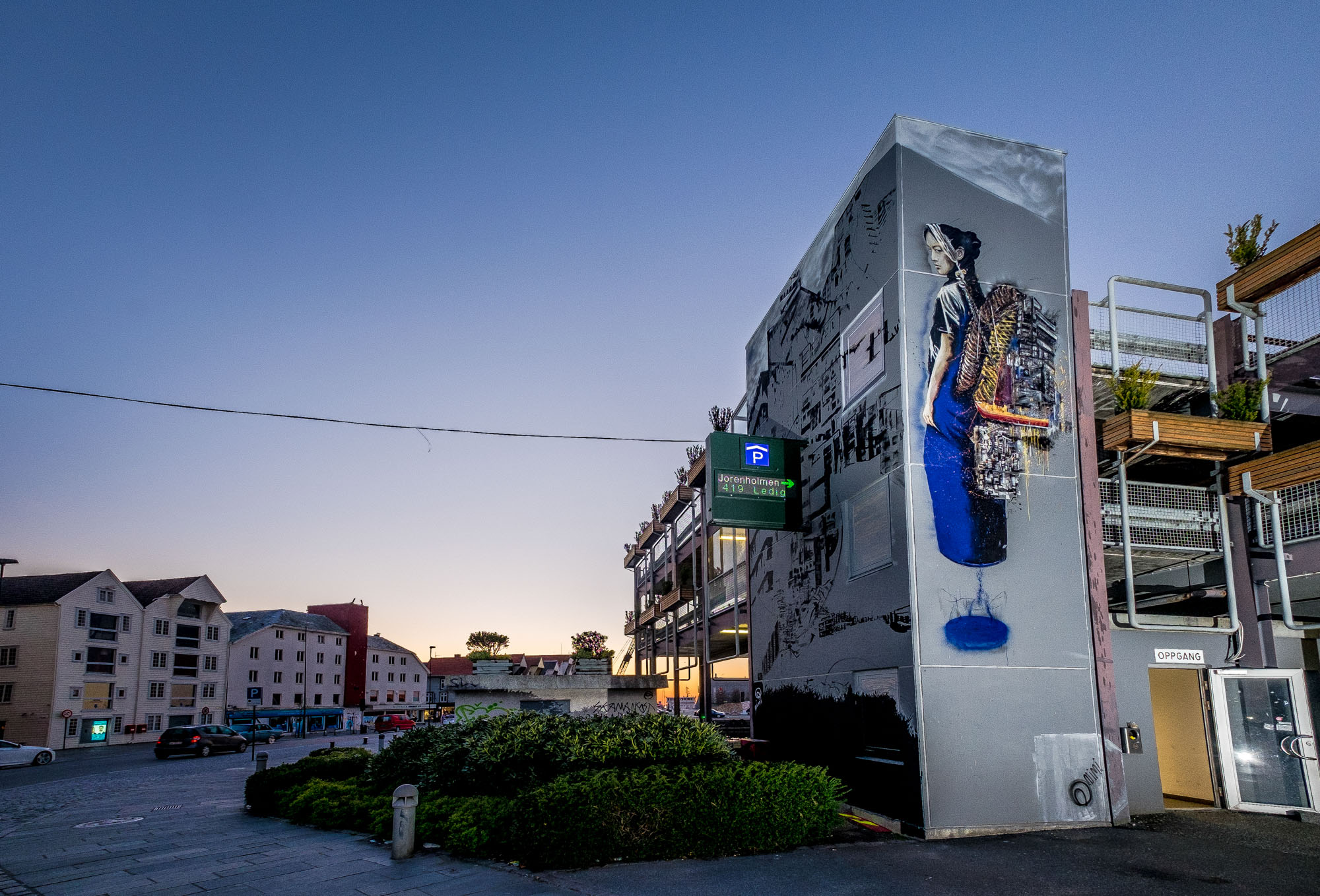 Stavanger Street Art: "The Last Traveller" by NIMI - Fjord Norway