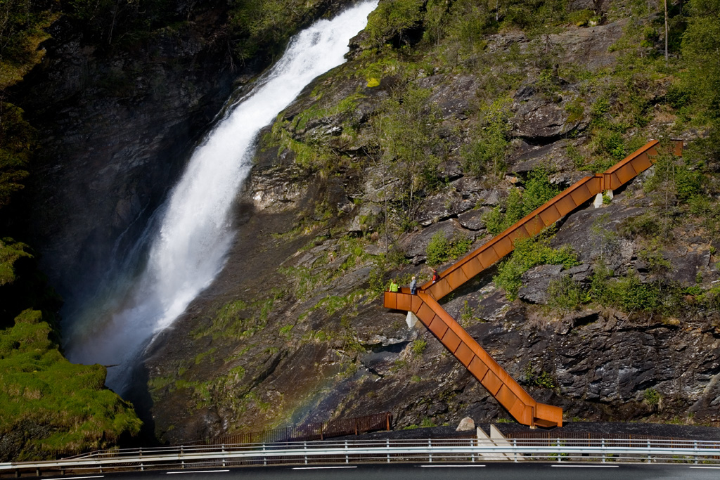 Svandalsfossen falls in Sauda - Fjord Norway