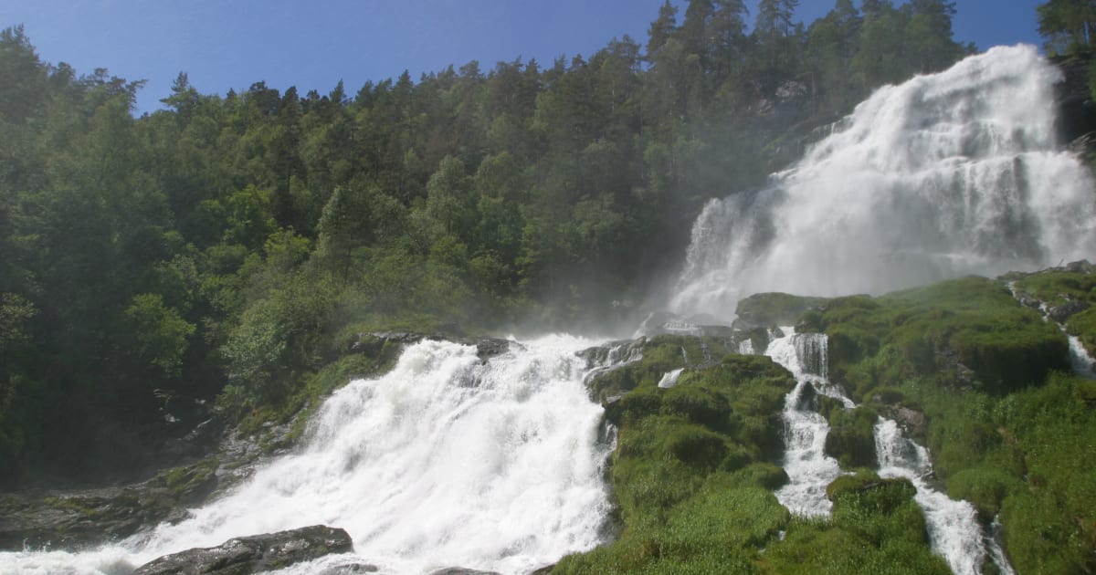 Svandalsfossen falls in Sauda - Fjord Norway