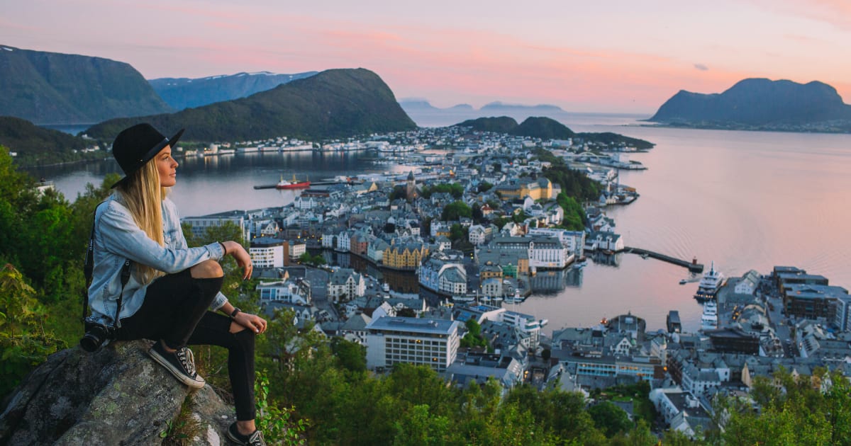 Mount Aksla in Ålesund - Fjord Norway
