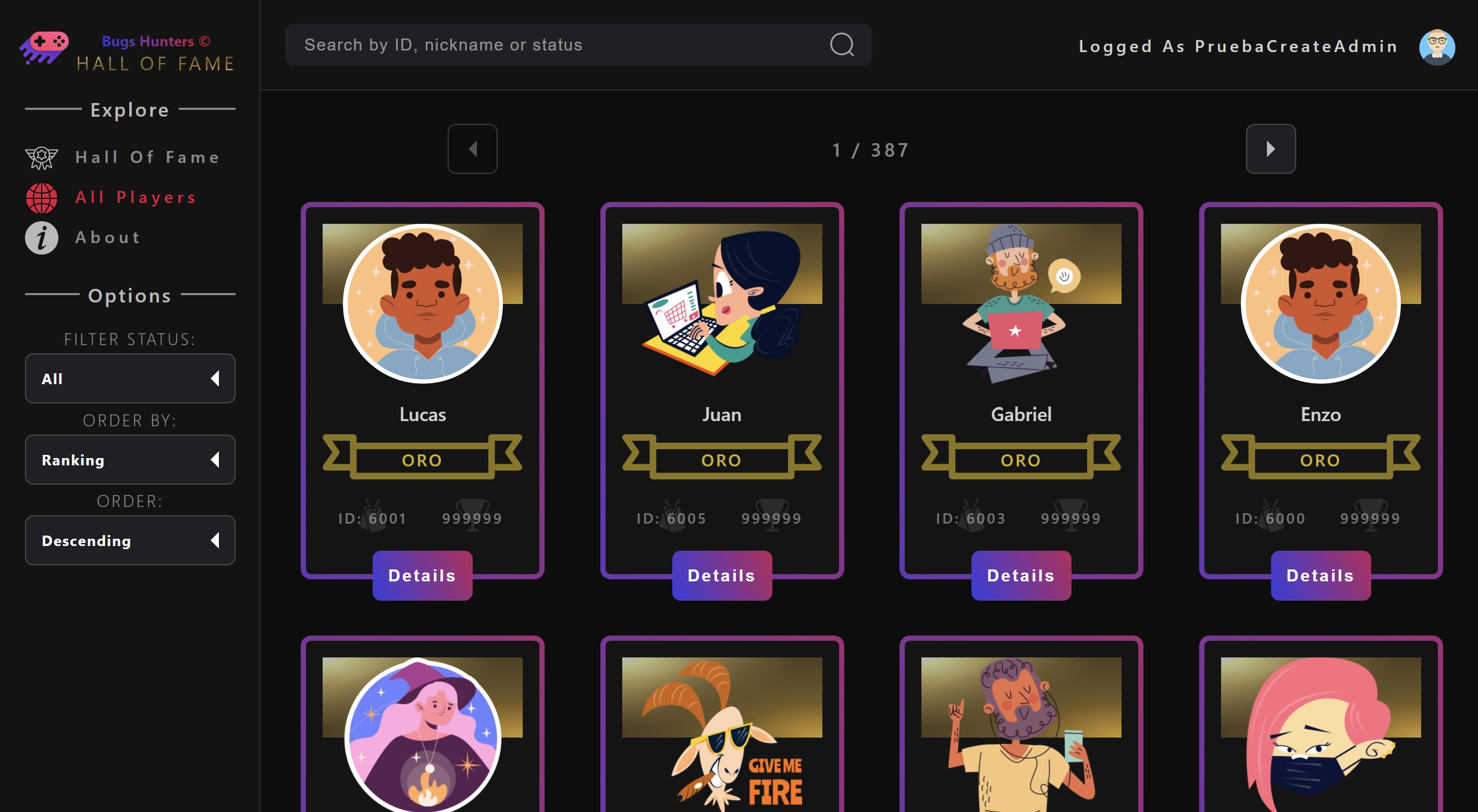 GitHub - dev-back55/MataBugs-client: Solución para consulta de usuarios de un juego.