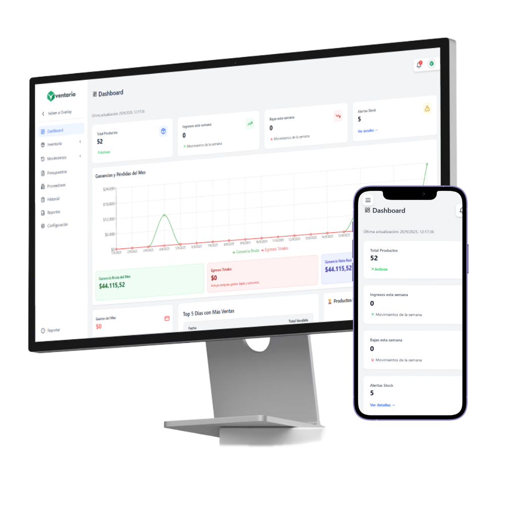 Ventario - Sistema de gestión para kioscos y negocios