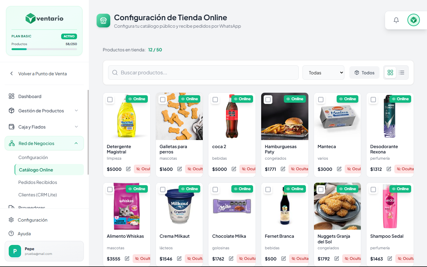 Tienda Online + Punto de Venta | Ventario Argentina