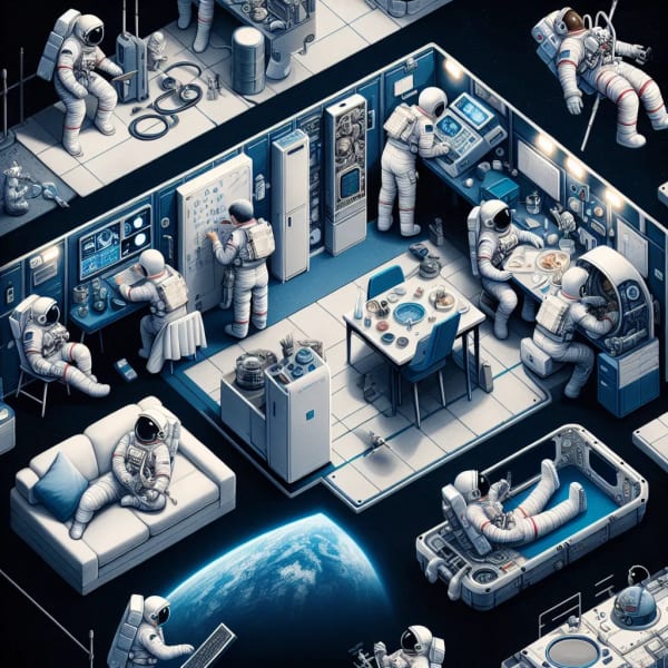 La vida de los astronautas en el espacio