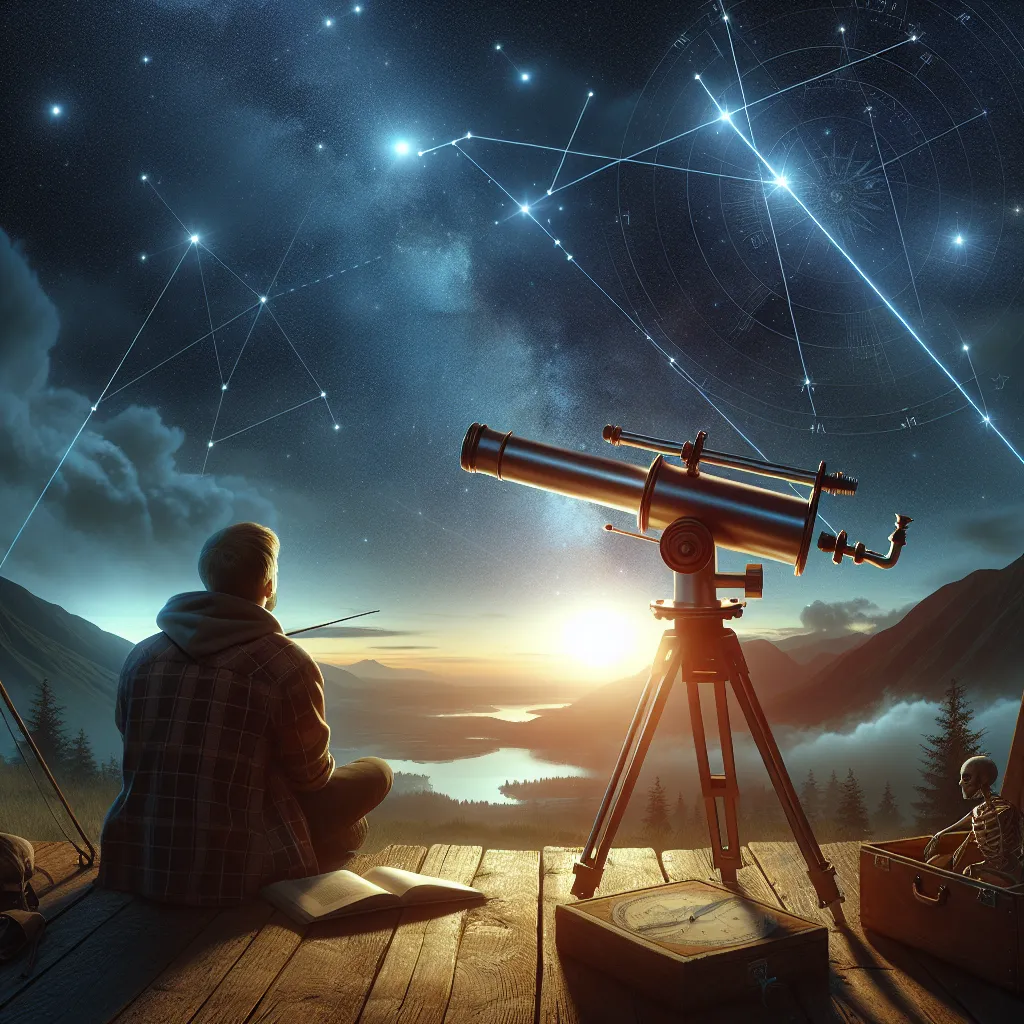 Localización de estrellas en el cielo de verano