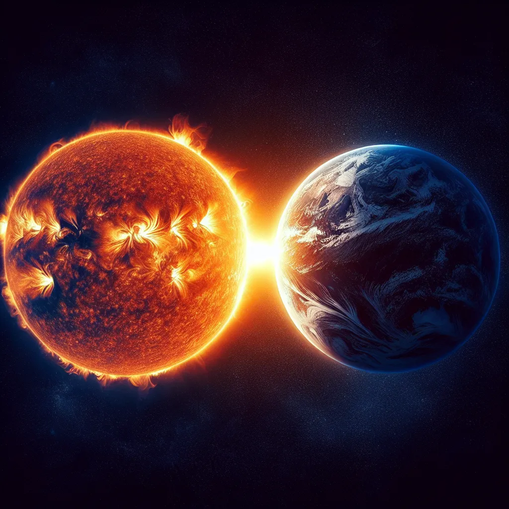 Comparacion sol tierra