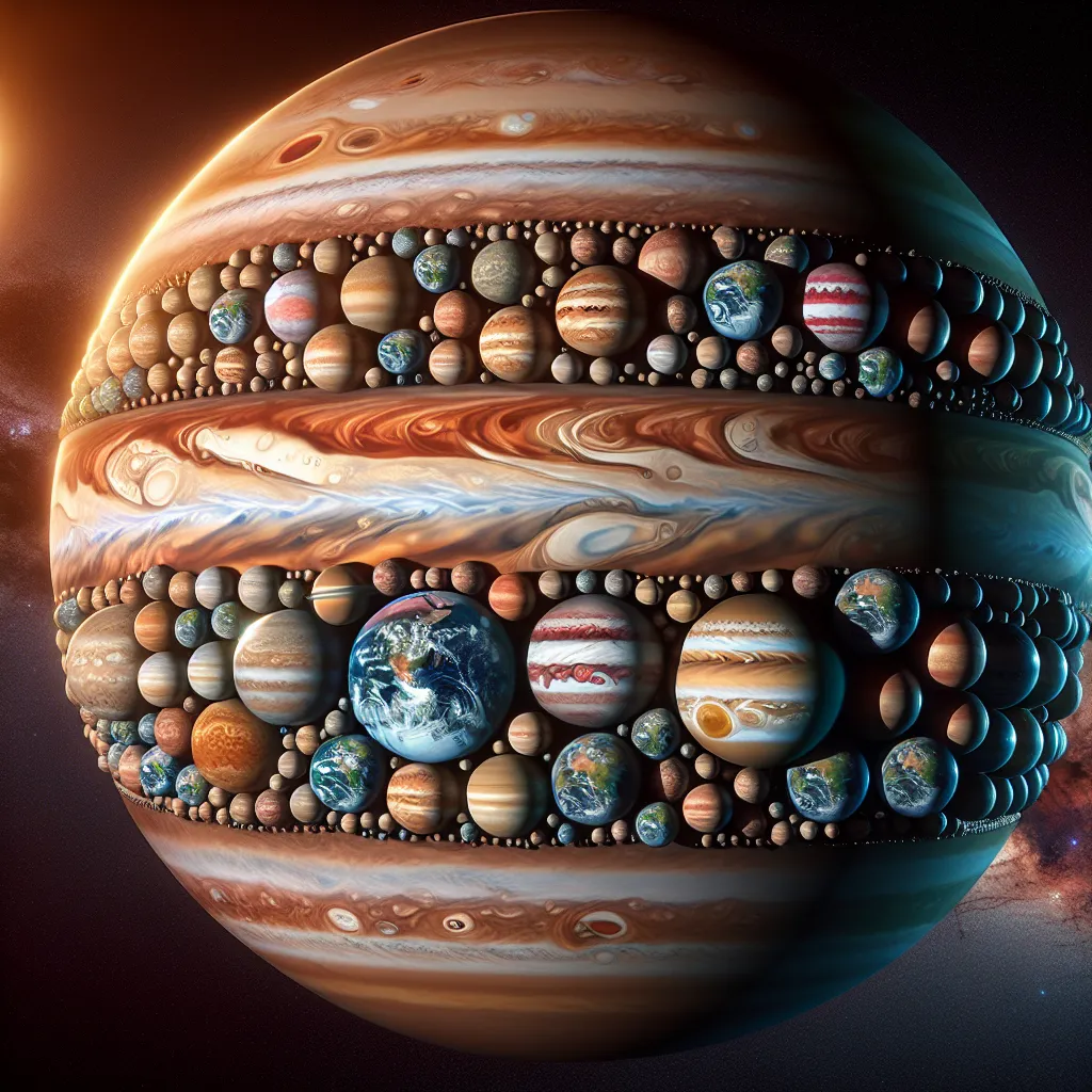 How many lands fit in jupiter