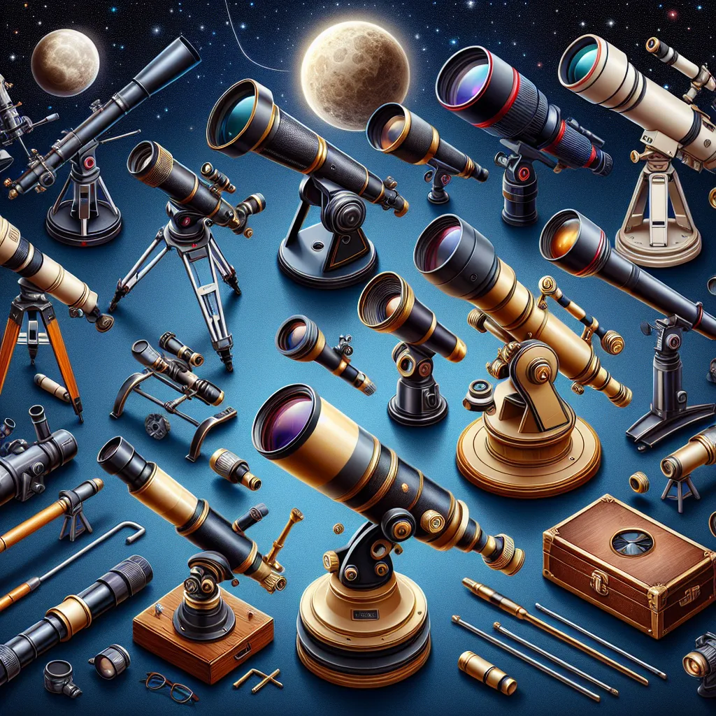 Types of telescopes for astronomy