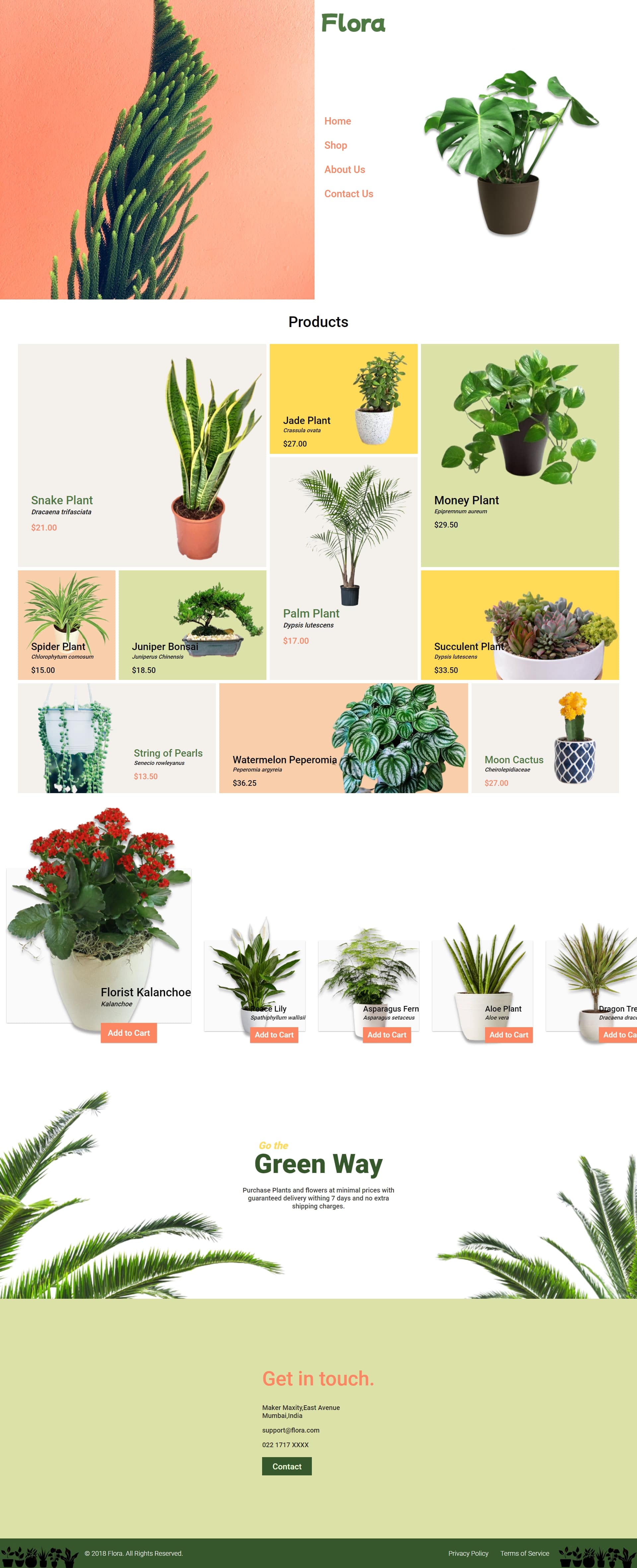GitHub - Ritika-Agrawal811/Flora: A responsive plants webpage.