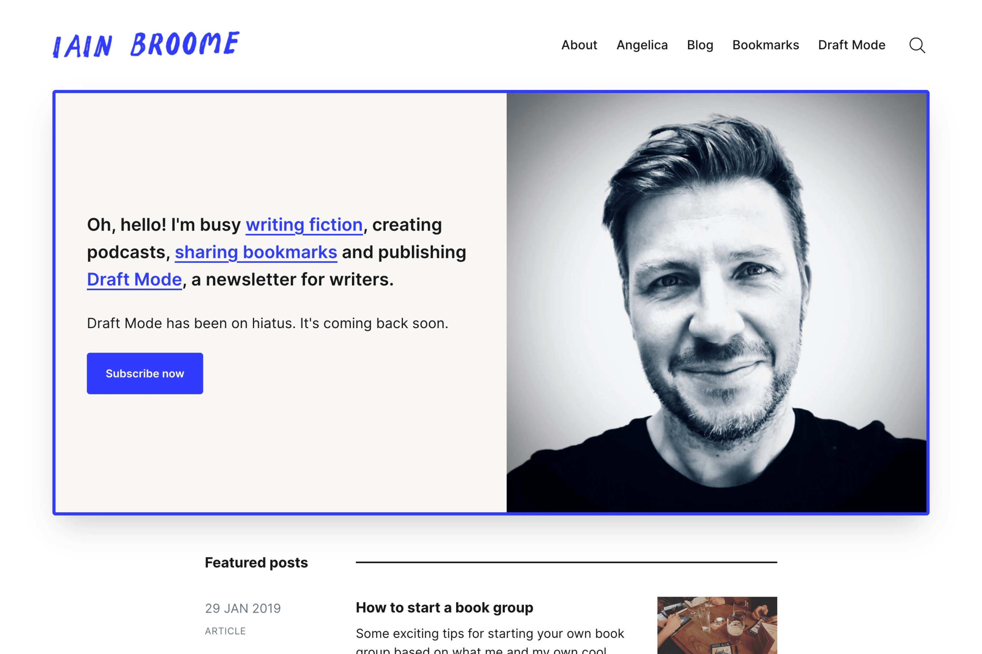 Ubud — Personal newsletter website Ghost theme