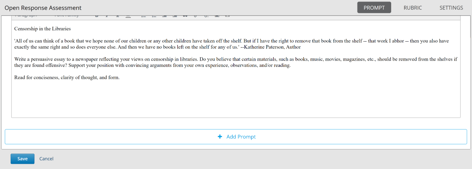 Getting Started with Open Response Assessments