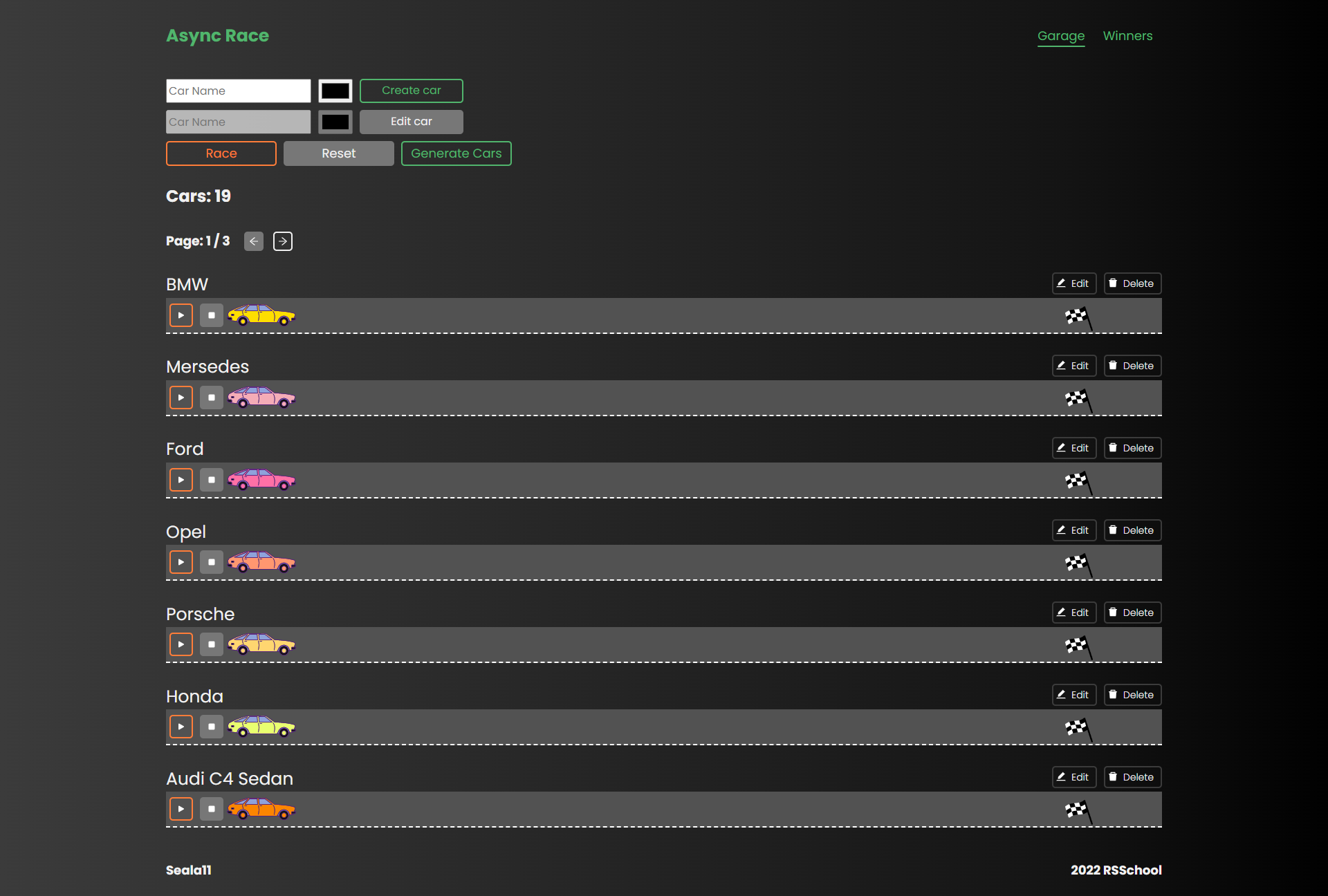 GitHub - Seala11/async-race: The project for Rolling Scope School Stage 2