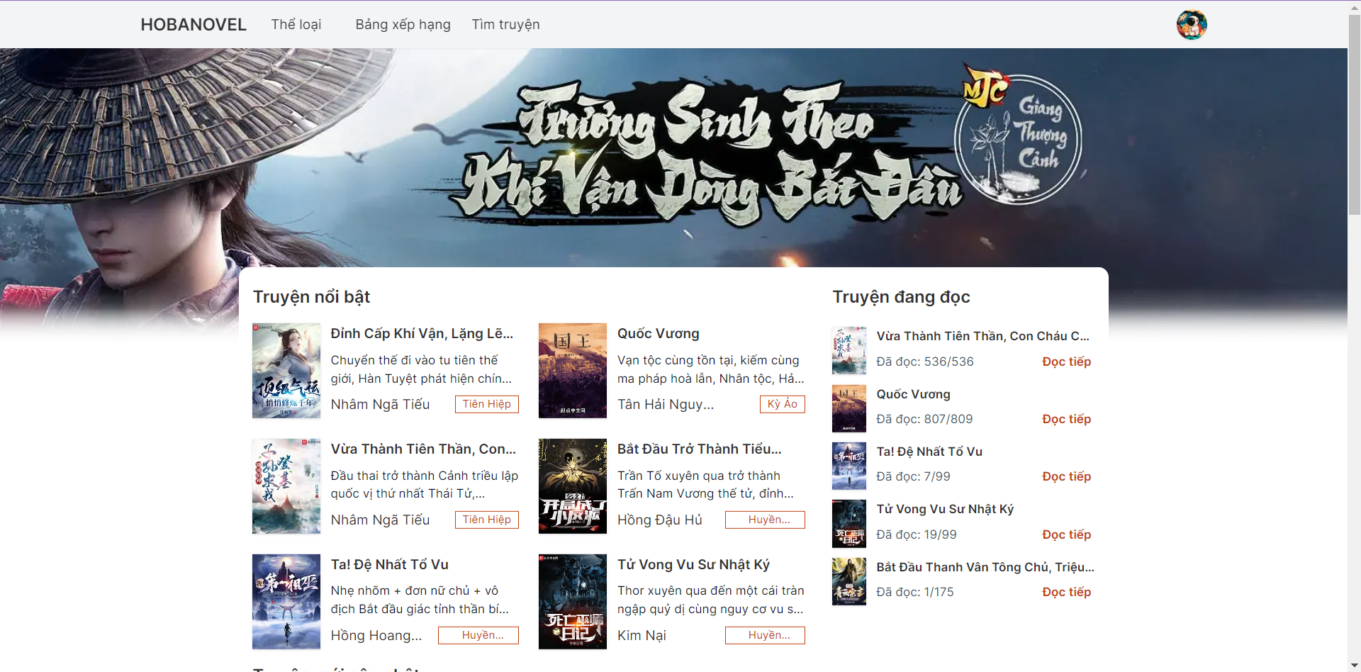 Đọc Truyện Chữ Online - Website chính thức - HobaNovel