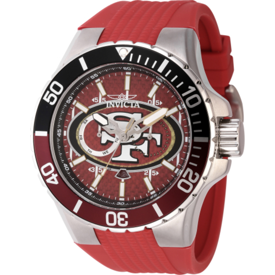 Invicta Nfl San Francisco 49ers Gmt Quartz Red Dial Mens Watch 45407 ...